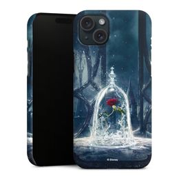 DeinDesign iPhone 15 Plus Handy Premium Case Smartphone Handyh&uuml;lle Schutzh&uuml;lle matt Rose The Beauty And The Beast Disney Princess Premium Case