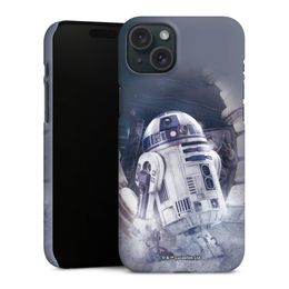 DeinDesign iPhone 15 Plus Handy Premium Case Smartphone Handyh&uuml;lle Schutzh&uuml;lle matt Robot Merchandise Star Wars Premium Case