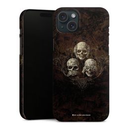 DeinDesign iPhone 15 Plus Handy Premium Case Smartphone Handyh&uuml;lle Schutzh&uuml;lle matt Gothic Art Skulls Premium Case