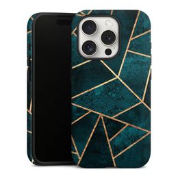 DeinDesign iPhone 15 Pro Handy Panzer Handyh&uuml;lle robuste Outdoor H&uuml;lle Schutzh&uuml;lle matt Stone Elisabeth Fredriksson Gold & Copper Tough Case