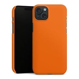 DeinDesign iPhone 15 Plus Handy Premium Case Smartphone Handyh&uuml;lle Schutzh&uuml;lle matt Orange Unicoloured Colour Premium Case