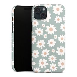DeinDesign iPhone 15 Plus Handy Premium Case Smartphone Handyh&uuml;lle Schutzh&uuml;lle matt Daisy Muster Flowers Premium Case