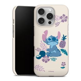 DeinDesign iPhone 16 Pro Handy Premium Case Smartphone Handyh&uuml;lle Schutzh&uuml;lle matt Flowers Lilo & Stitch Official Licensed Product Premium Case