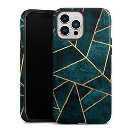DeinDesign iPhone 13 Pro Max Handy Panzer Handyh&uuml;lle robuste Outdoor H&uuml;lle Schutzh&uuml;lle gl&auml;nzend Stone Elisabeth Fredriksson Gold & Copper Tough Case