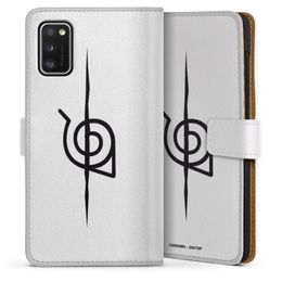 DeinDesign Galaxy A41 Handy Klapph&uuml;lle Handyh&uuml;lle aus Kunst Leder wei&szlig; Flip Case Konoha Sasuke Naruto Shippuden Sideflip mit Lasche