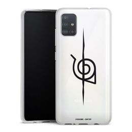 DeinDesign Galaxy A51 Handy Silikon H&uuml;lle Case transparent Handyh&uuml;lle Konoha Sasuke Naruto Shippuden Silikon Case