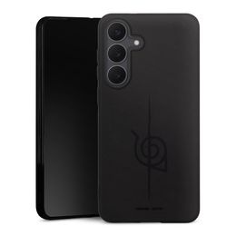 DeinDesign Galaxy S25 FE Handy Premium Silikon H&uuml;lle Handyh&uuml;lle schwarz Case Konoha Sasuke Naruto Shippuden Silikon Premium Case