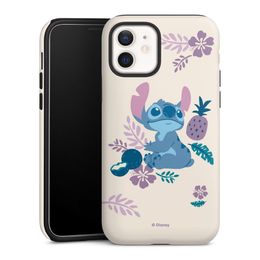 DeinDesign iPhone 12 Handy Panzer Handyh&uuml;lle robuste Outdoor H&uuml;lle Schutzh&uuml;lle matt Flowers Lilo & Stitch Official Licensed Product Tough Case