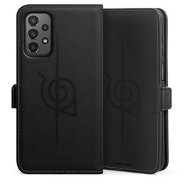 DeinDesign Galaxy A23 5G Handy Klapph&uuml;lle Handyh&uuml;lle aus Kunst Leder schwarz Flip Case Konoha Sasuke Naruto Shippuden Sideflip mit Lasche