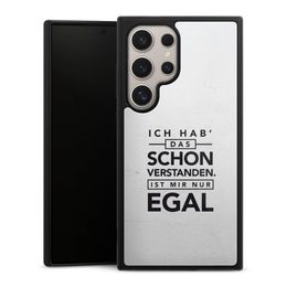 DeinDesign Galaxy S24 Ultra Handy Gallery Case Handyh&uuml;lle 9H Geh&auml;rtetes Glas R&uuml;ckseite H&uuml;lle Spruch Sayings Statement Gallery Case