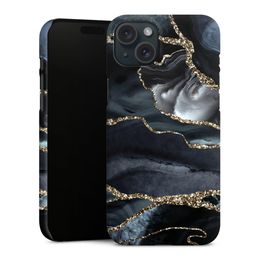 DeinDesign iPhone 15 Plus Handy Premium Case Smartphone Handyh&uuml;lle Schutzh&uuml;lle matt Marble Trends Glitzer Premium Case