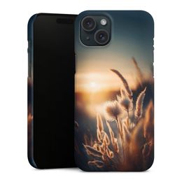 DeinDesign iPhone 15 Plus Handy Premium Case Smartphone Handyh&uuml;lle Schutzh&uuml;lle matt Sun Pampasgras Nature Premium Case
