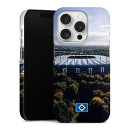 DeinDesign iPhone 15 Pro Handy Premium Case Smartphone Handyh&uuml;lle Schutzh&uuml;lle matt Hsv Hamburger Sv Stadium Premium Case