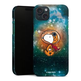 DeinDesign iPhone 15 Plus Handy Premium Case Smartphone Handyh&uuml;lle Schutzh&uuml;lle matt Official Licensed Product Snoopy Astronaut Premium Case