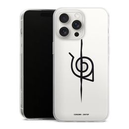 DeinDesign iPhone 15 Pro Max Handy Silikon H&uuml;lle Case transparent Handyh&uuml;lle Konoha Sasuke Naruto Shippuden Silikon Case