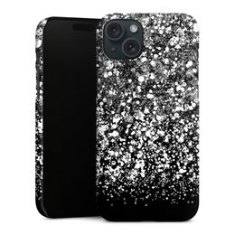 DeinDesign iPhone 15 Plus Handy Premium Case Smartphone Handyh&uuml;lle Schutzh&uuml;lle matt Muster Snowflake Glitzer Premium Case