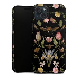 DeinDesign iPhone 15 Plus Handy Premium Case Smartphone Handyh&uuml;lle Schutzh&uuml;lle matt Flower Wreath Bee Blossom Premium Case