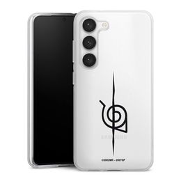 DeinDesign Galaxy S23 Handy Silikon H&uuml;lle Case transparent Handyh&uuml;lle Konoha Sasuke Naruto Shippuden Silikon Case