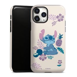 DeinDesign iPhone 11 Pro Handy Panzer Handyh&uuml;lle robuste Outdoor H&uuml;lle Schutzh&uuml;lle gl&auml;nzend Official Licensed Product Flowers Lilo & Stitch Tough Case