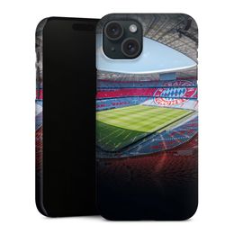 DeinDesign iPhone 15 Plus Handy Premium Case Smartphone Handyh&uuml;lle Schutzh&uuml;lle matt Fcb Fc Bayern M&uuml;nchen Stadium Premium Case