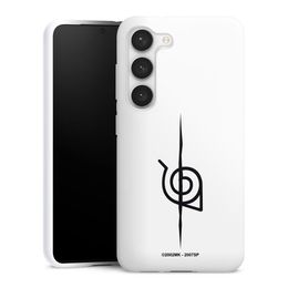 DeinDesign Galaxy S23 Handy Silikon H&uuml;lle Case wei&szlig; Handyh&uuml;lle Konoha Sasuke Naruto Shippuden Silikon Case