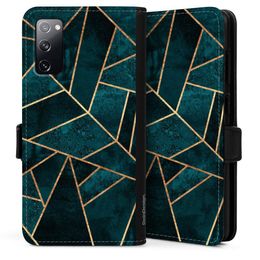 DeinDesign Galaxy S20 Handy Klapph&uuml;lle Handyh&uuml;lle aus Kunst Leder schwarz Flip Case Elisabeth Fredriksson Stone Gold & Copper Sideflip mit Lasche