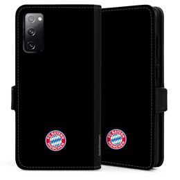 DeinDesign Galaxy S20 Handy Klapph&uuml;lle Handyh&uuml;lle aus Kunst Leder schwarz Flip Case Fc Bayern M&uuml;nchen Fcb Logo Sideflip mit Lasche