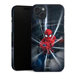 DeinDesign iPhone 15 Plus Handy Premium Case Smartphone Handyh&uuml;lle Schutzh&uuml;lle matt Kinofilm Marvel Spiderman Premium Case
