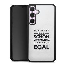 DeinDesign Galaxy A55 5G Handy Gallery Case Handyh&uuml;lle 9H Geh&auml;rtetes Glas R&uuml;ckseite H&uuml;lle Spruch Sayings Statement Gallery Case