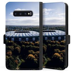 DeinDesign Galaxy S10 Plus Handy Klapph&uuml;lle Handyh&uuml;lle aus Kunst Leder schwarz Flip Case Hsv Hamburger Sv Stadium Sideflip mit Lasche