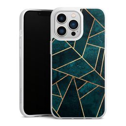 DeinDesign iPhone 13 Pro Handy Silikon H&uuml;lle Case wei&szlig; Handyh&uuml;lle Stone Elisabeth Fredriksson Gold & Copper Silikon Case