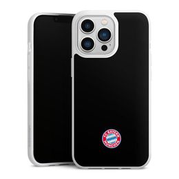 DeinDesign iPhone 13 Pro Handy Silikon H&uuml;lle Case wei&szlig; Handyh&uuml;lle Fcb Fc Bayern M&uuml;nchen Logo Silikon Case