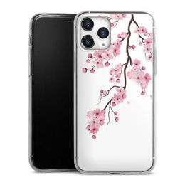 DeinDesign iPhone 11 Pro Handy Slim Case Silikon Handyh&uuml;lle transparent H&uuml;lle extra d&uuml;nn Cherry Blossom Aisa Japan Silikon Slim Case