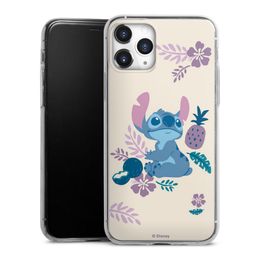 DeinDesign iPhone 11 Pro Handy Slim Case Silikon Handyh&uuml;lle transparent H&uuml;lle extra d&uuml;nn Flowers Official Licensed Product Lilo & Stitch Silikon Slim Case