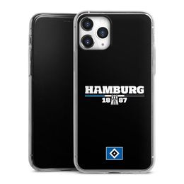 DeinDesign iPhone 11 Pro Handy Slim Case Silikon Handyh&uuml;lle transparent H&uuml;lle extra d&uuml;nn Hsv Official Licensed Product Hamburg Silikon Slim Case