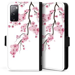 DeinDesign Galaxy S20 Handy Klapph&uuml;lle Handyh&uuml;lle aus Kunst Leder schwarz Flip Case Aisa Japan Cherry Blossom Sideflip mit Lasche