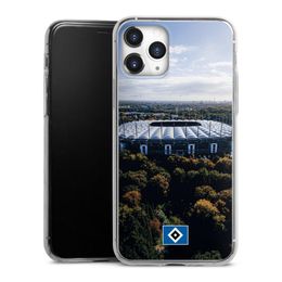 DeinDesign iPhone 11 Pro Handy Slim Case Silikon Handyh&uuml;lle transparent H&uuml;lle extra d&uuml;nn Hamburger Sv Hsv Stadium Silikon Slim Case
