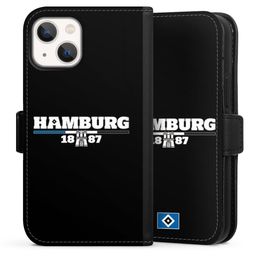 DeinDesign Galaxy A51 Handy Klapph&uuml;lle Handyh&uuml;lle aus Kunst Leder schwarz Flip Case Hamburg Official Licensed Product Hsv Sideflip mit Lasche