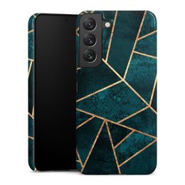 DeinDesign Galaxy S22 Handy Premium Case Smartphone Handyh&uuml;lle Schutzh&uuml;lle gl&auml;nzend Stone Elisabeth Fredriksson Gold & Copper Premium Case