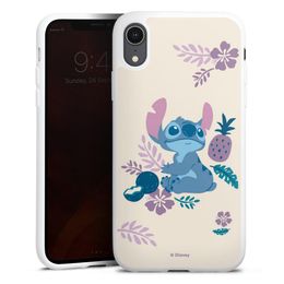 DeinDesign iPhone Xr Handy Silikon H&uuml;lle Case wei&szlig; Handyh&uuml;lle Flowers Lilo & Stitch Official Licensed Product Silikon Case