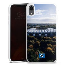 DeinDesign iPhone Xr Handy Silikon H&uuml;lle Case wei&szlig; Handyh&uuml;lle Hsv Hamburger Sv Stadium Silikon Case