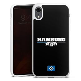 DeinDesign iPhone Xr Handy Silikon H&uuml;lle Case wei&szlig; Handyh&uuml;lle Hamburg Official Licensed Product Hsv Silikon Case
