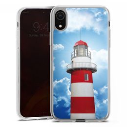 DeinDesign iPhone Xr Handy Silikon H&uuml;lle Case transparent Handyh&uuml;lle Sky Lighthouse Cloud Silikon Case