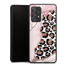 DeinDesign Galaxy A52s 5G Handy Premium Silikon H&uuml;lle Handyh&uuml;lle schwarz Case Marble Glitzer Leopard Silikon Premium Case