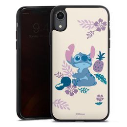 DeinDesign iPhone Xr Handy Silikon H&uuml;lle Case schwarz Handyh&uuml;lle Flowers Lilo & Stitch Official Licensed Product