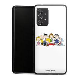 DeinDesign Galaxy A52s 5G Handy Premium Silikon H&uuml;lle Handyh&uuml;lle schwarz Case Merchandise Kindheit Peanuts Silikon Premium Case