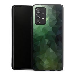 DeinDesign Galaxy A52s 5G Handy Premium Silikon H&uuml;lle Handyh&uuml;lle schwarz Case Tarnmuster Geometric Mosaic Silikon Premium Case