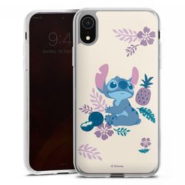 DeinDesign iPhone Xr Handy Silikon H&uuml;lle Case transparent Handyh&uuml;lle Flowers Lilo & Stitch Official Licensed Product Silikon Case