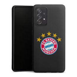 DeinDesign Galaxy A52s 5G Handy Premium Silikon H&uuml;lle Handyh&uuml;lle schwarz Case Fc Bayern M&uuml;nchen Fcb Star Silikon Premium Case