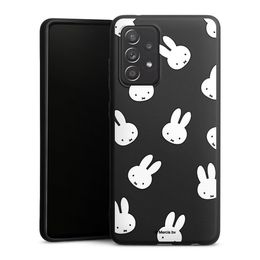 DeinDesign Galaxy A52s 5G Handy Premium Silikon H&uuml;lle Handyh&uuml;lle schwarz Case Miffy Muster Transparent Silikon Premium Case